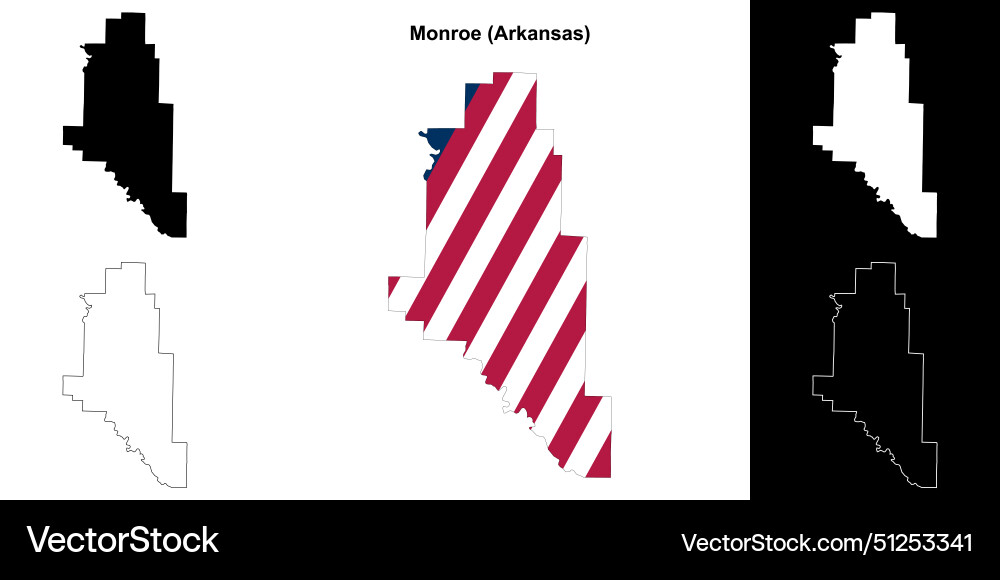 Monroe outline map Royalty Free Vector Image - VectorStock