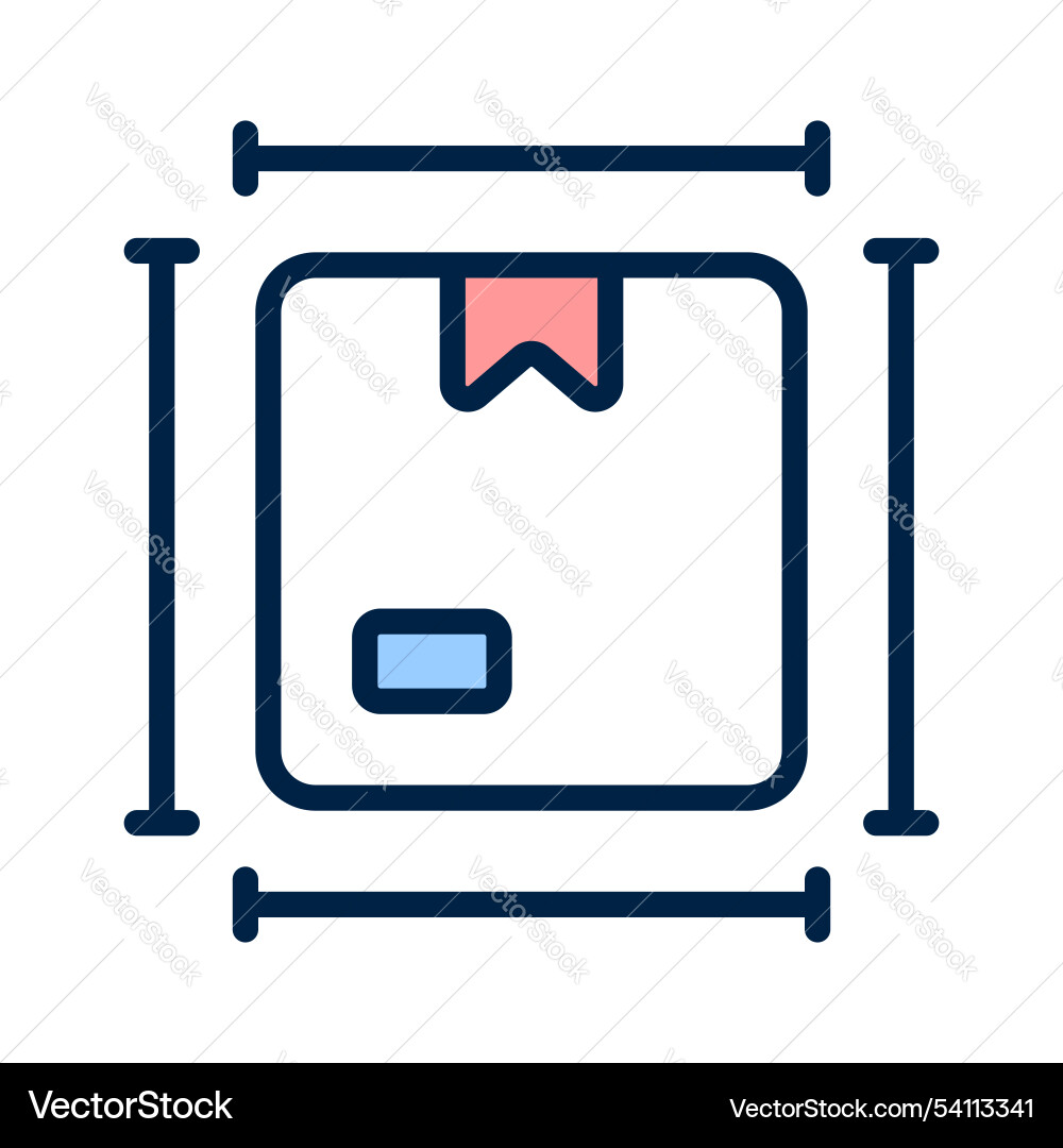 Package dimensions Royalty Free Vector Image - VectorStock
