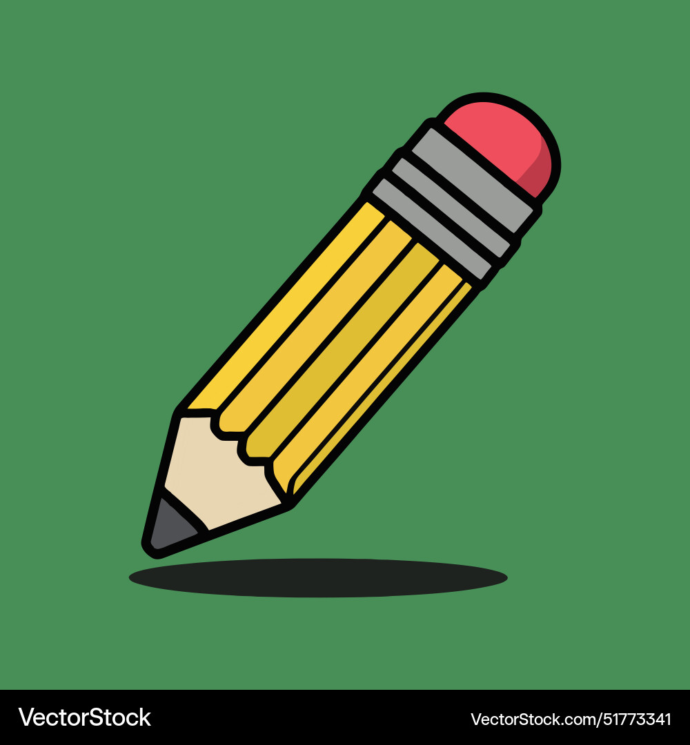Pencil icon education symbol Royalty Free Vector Image