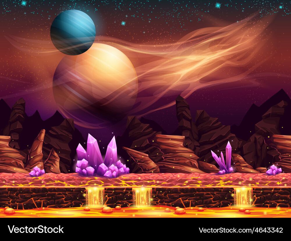 A fantastic landscape - the red Royalty Free Vector Image