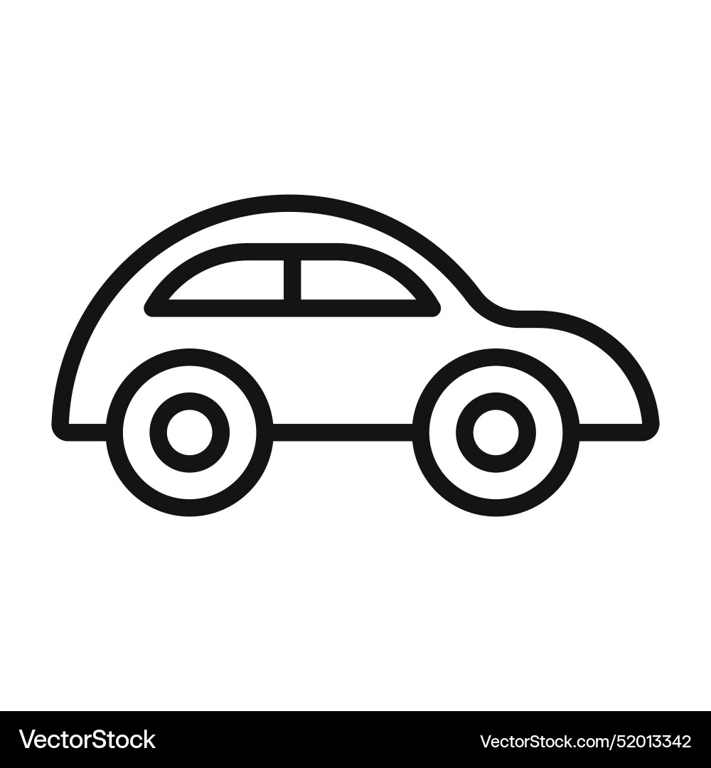 Beach toy car icon black line art Royalty Free Vector Image
