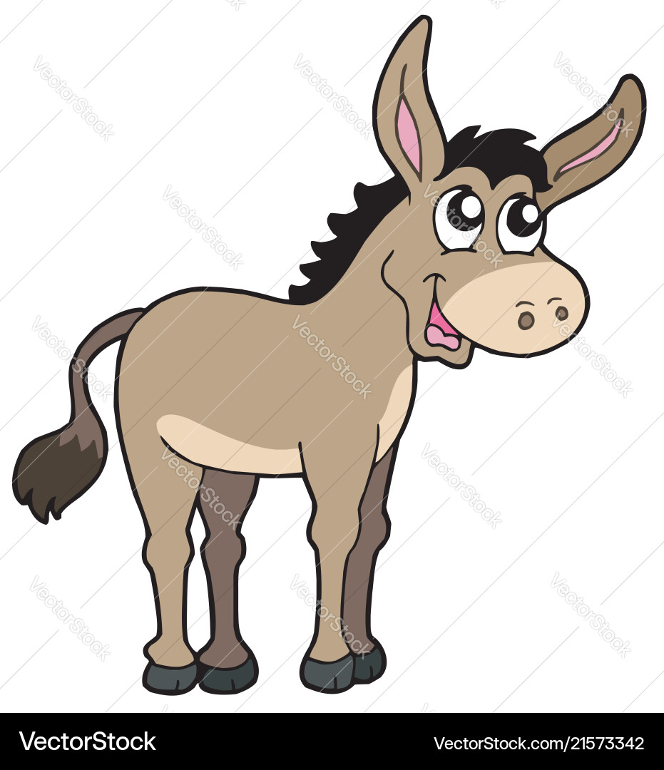 Cute donkey Royalty Free Vector Image - VectorStock