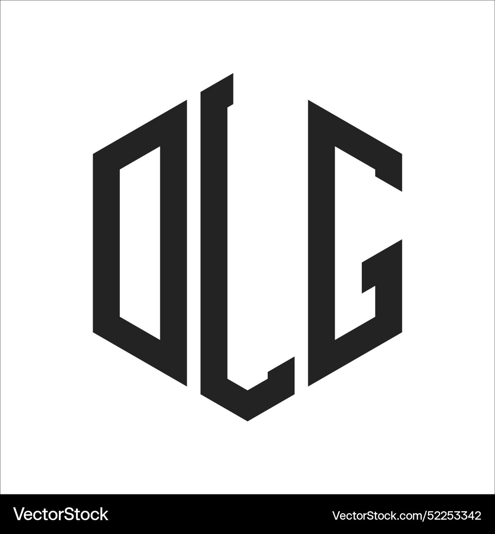 Dlg logo design initial letter monogram Royalty Free Vector