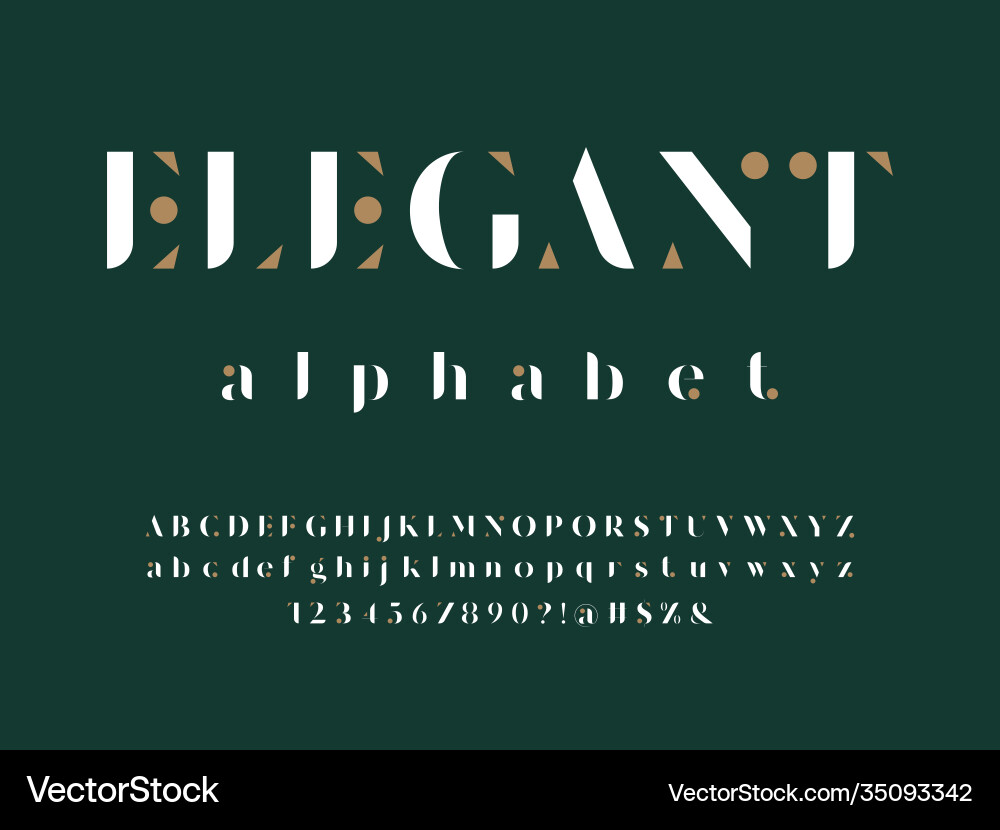 Glam font Royalty Free Vector Image - VectorStock