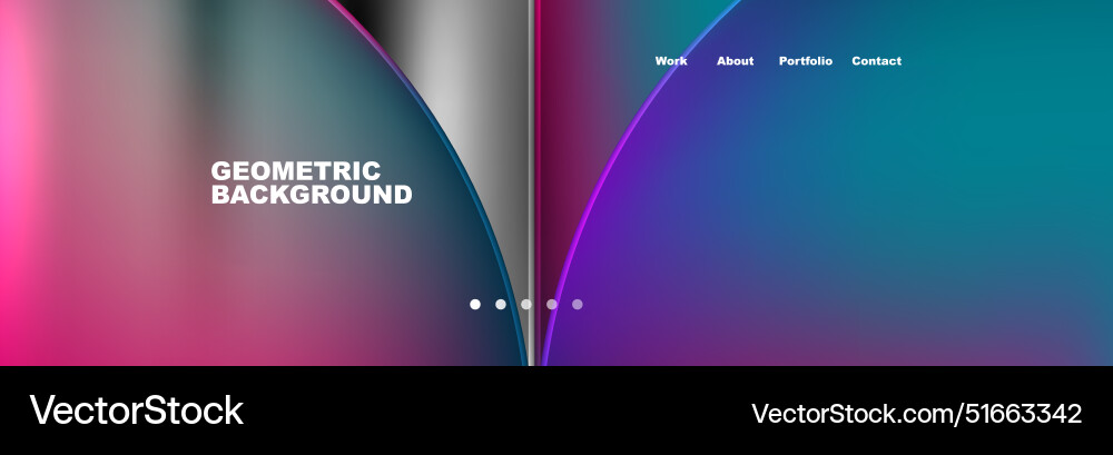 Round triangles and squares web site page template