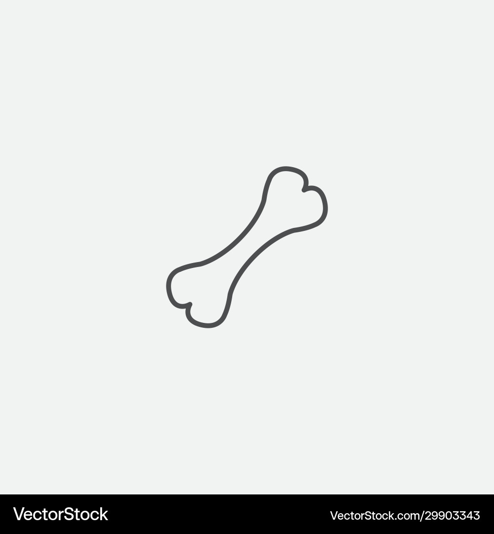 Bone outline icon Royalty Free Vector Image - VectorStock