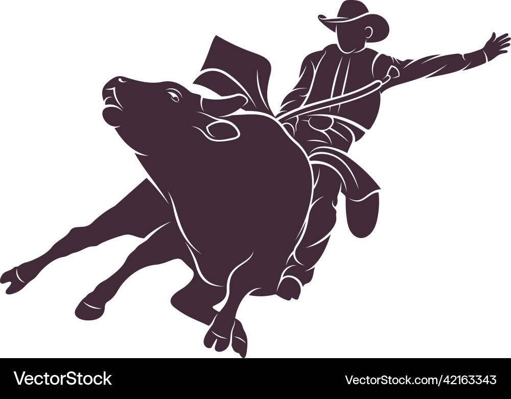 Bull rider design creative Royalty Free Vector Image