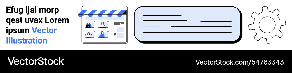 Business concept elements including document gear Vector Image