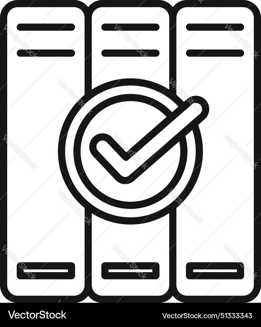 Checked quality assurance icon on documents Vector Image