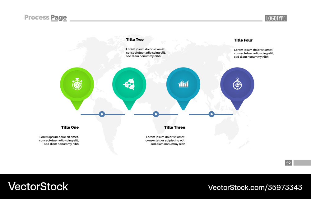 Four steps timeline diagram template Royalty Free Vector