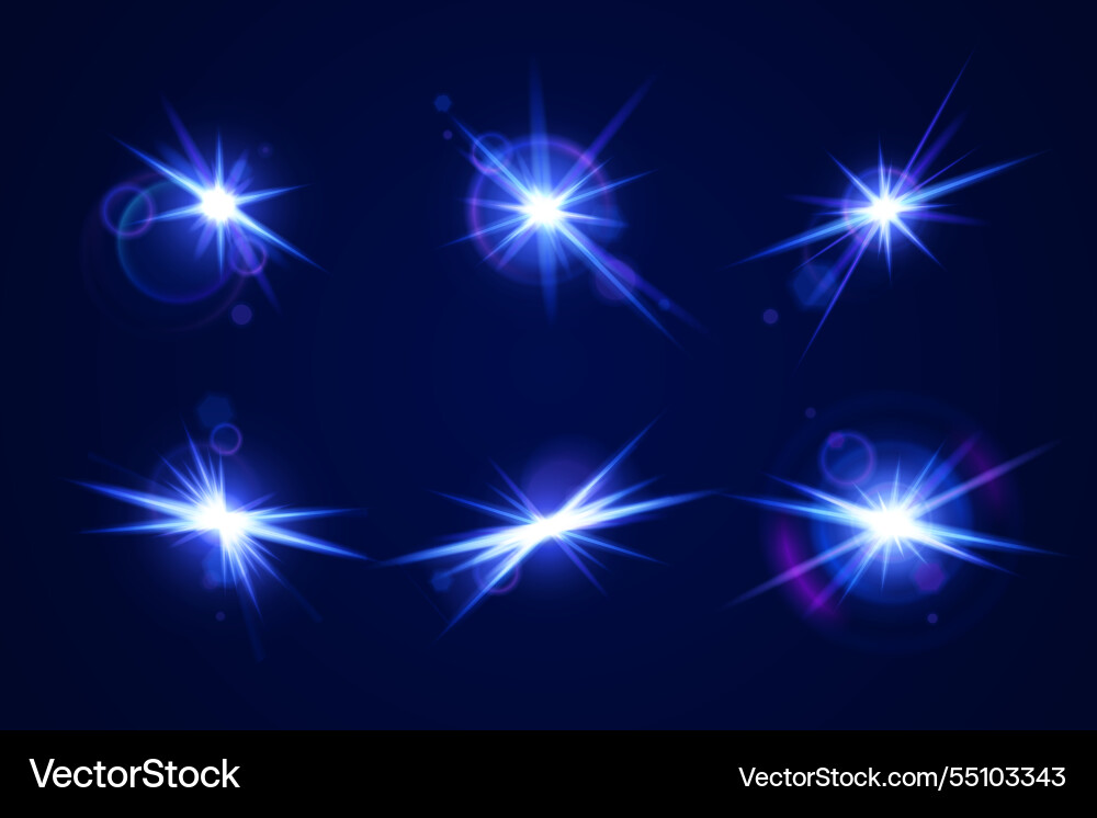 Glint glare collection with bright luminous effect