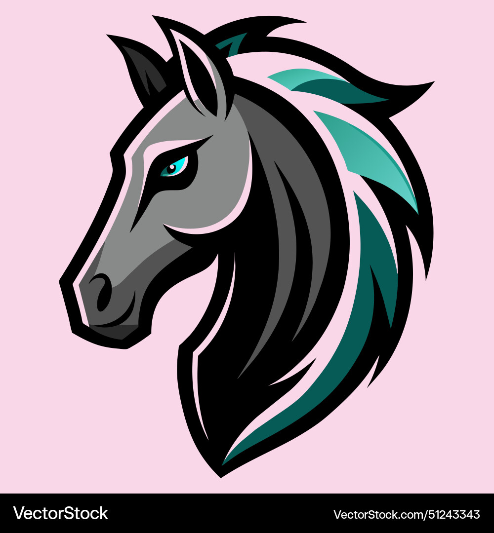 Horse-head-logo Royalty Free Vector Image - VectorStock