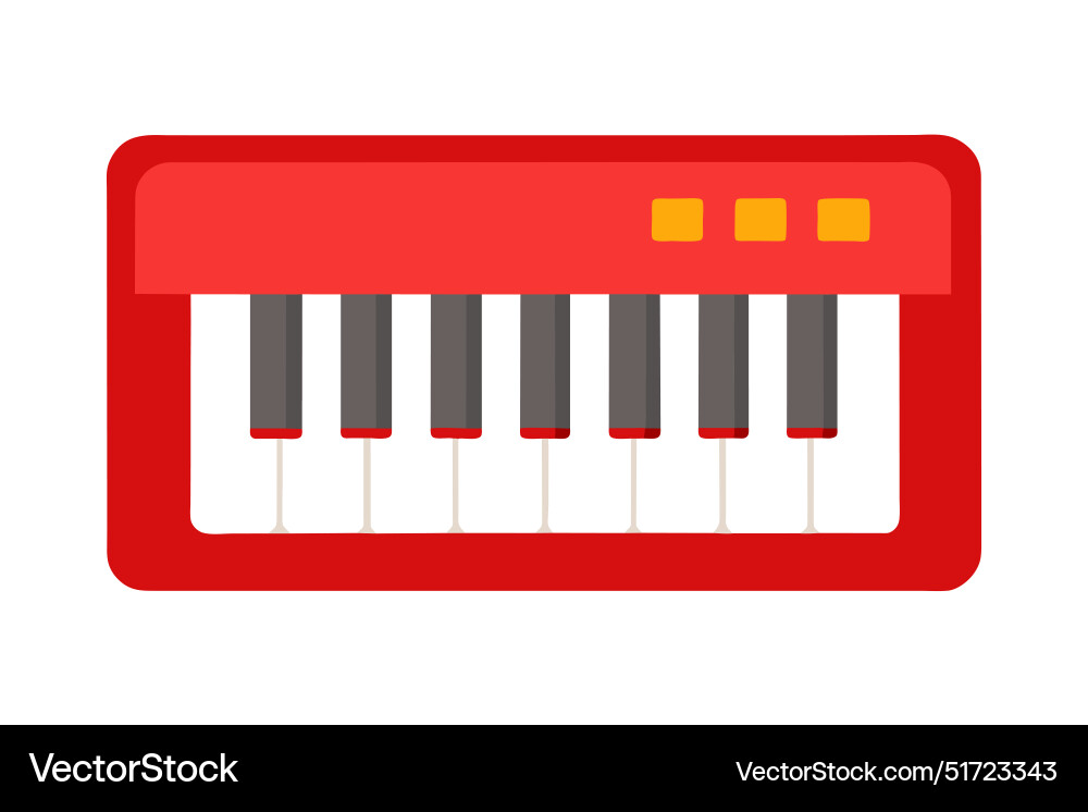 Keyboard flat on white background Royalty Free Vector Image