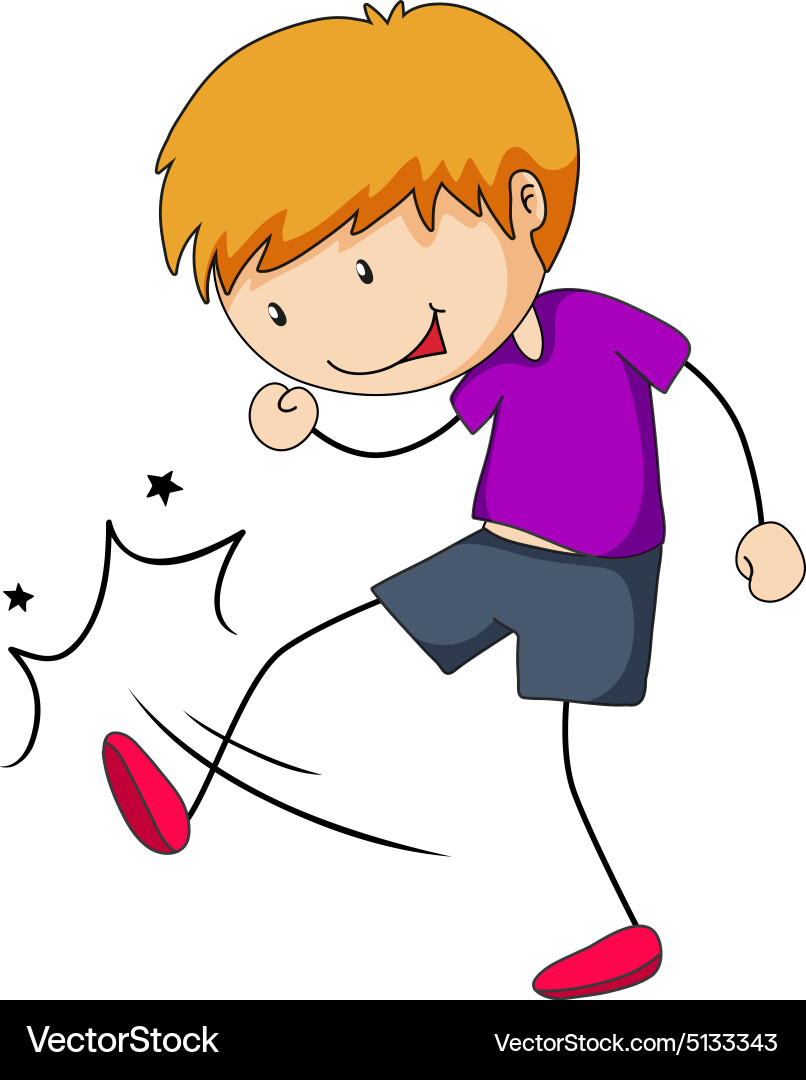 Kicking Royalty Free Vector Image - VectorStock
