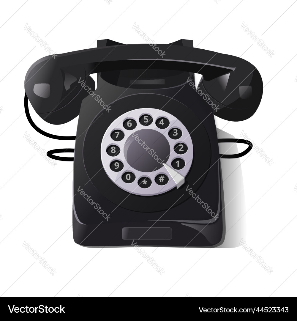 Alte schwarze Landstraße Telefonschule Lizenzfreier Vektor