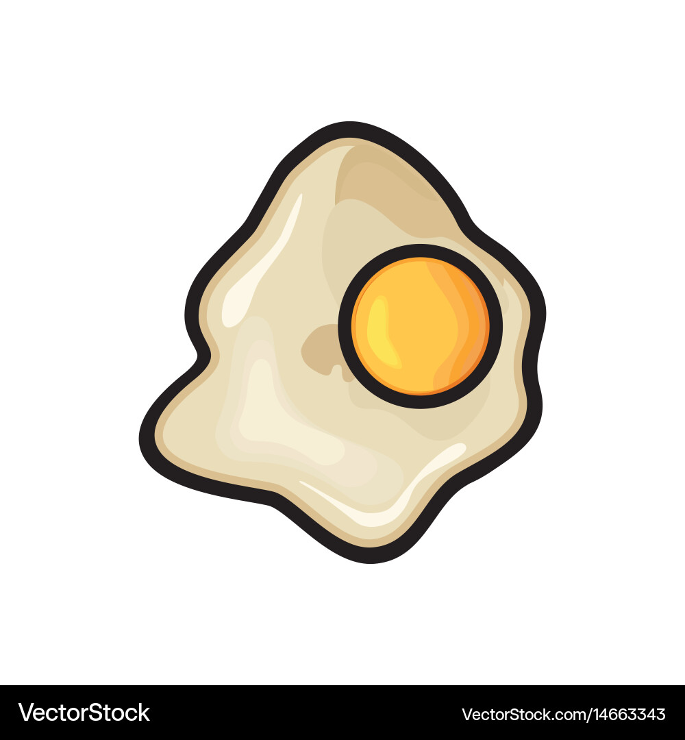 Poached egg Royalty Free Vector Image - VectorStock