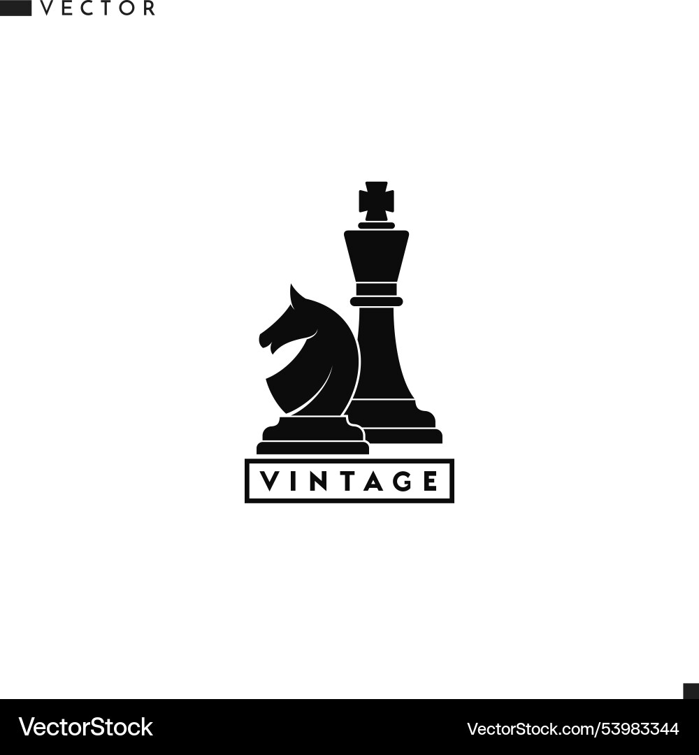 Chess logo Royalty Free Vector Image - VectorStock