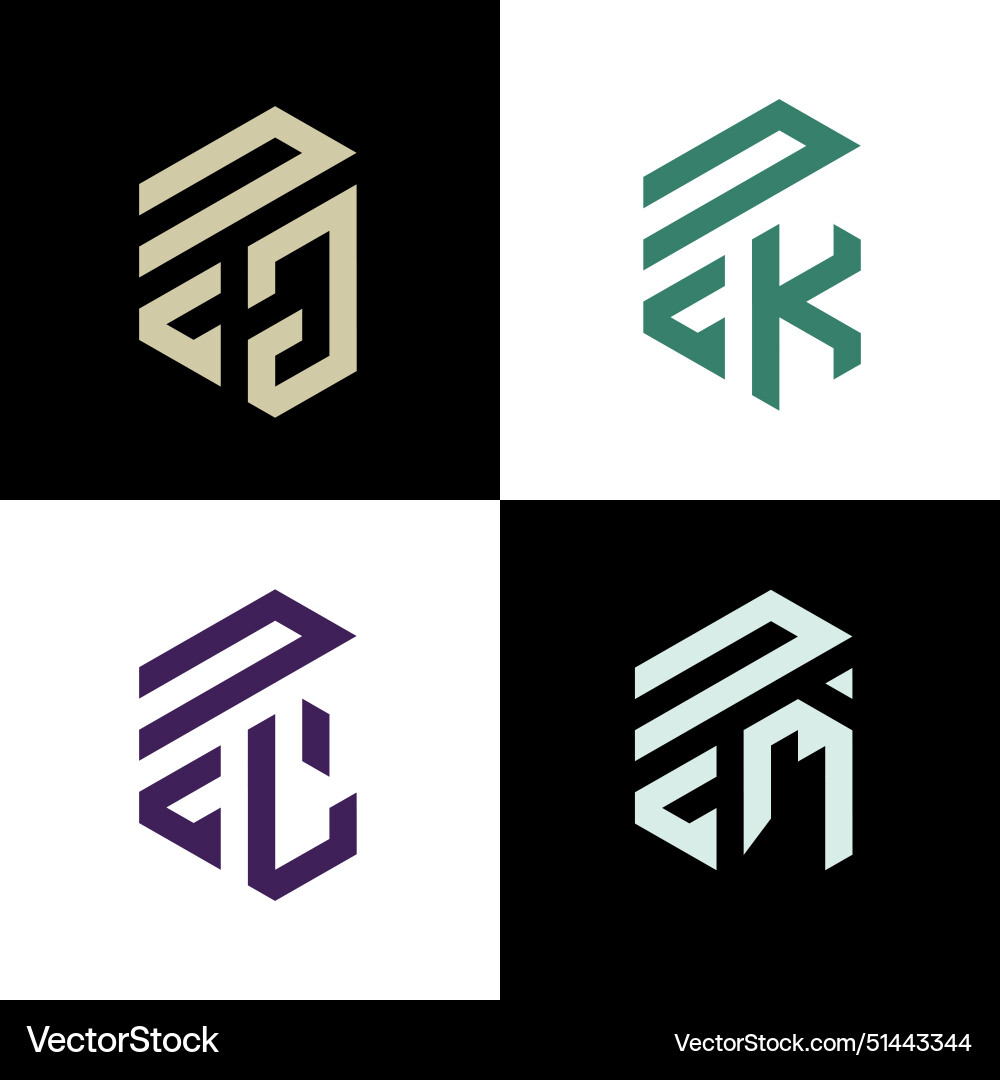 Creative-3-letter-logo-designncjncknclncm Vector Image