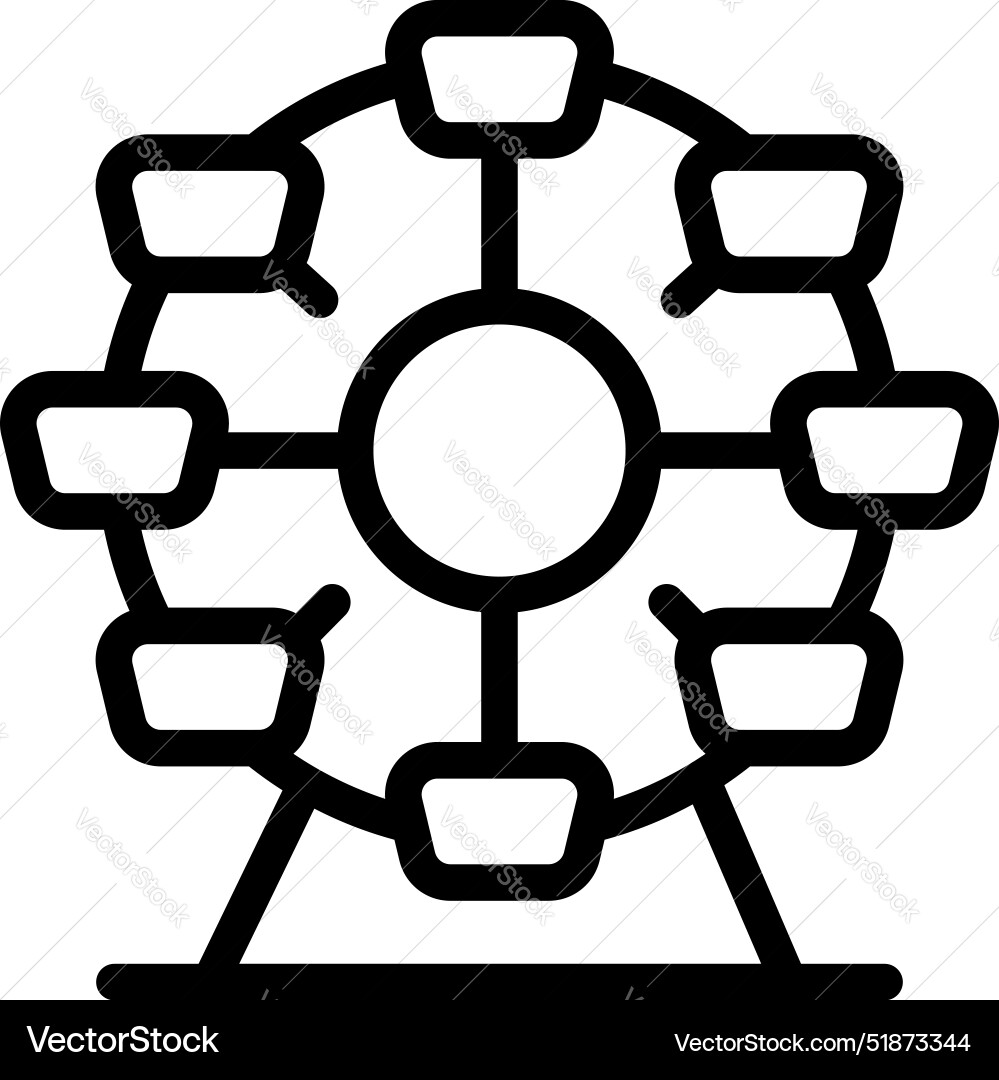 Ferris wheel rotating at amusement park attraction