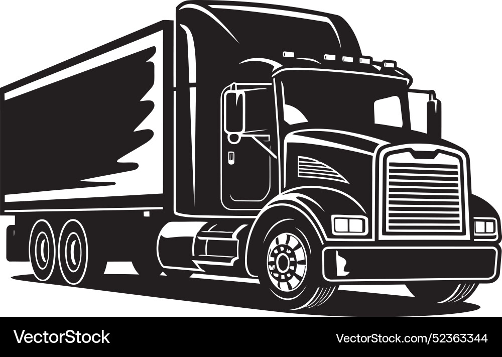 Graphics for truck fleetdetailed freightliner Vector Image