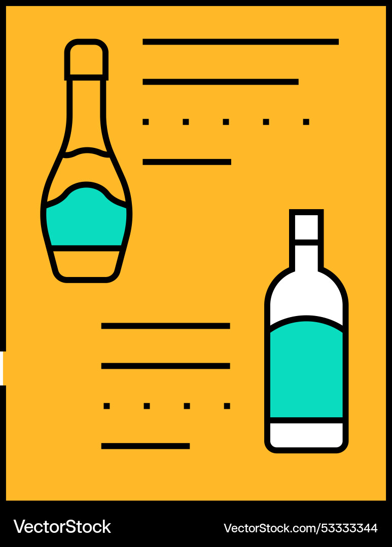 Menu wine icon color Royalty Free Vector Image