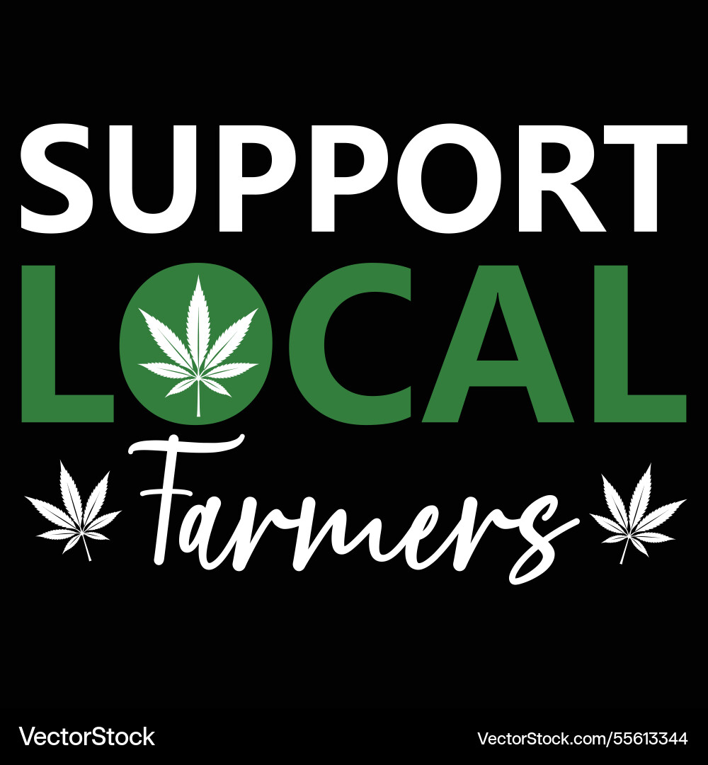 Support local farmers t-shirt design Royalty Free Vector