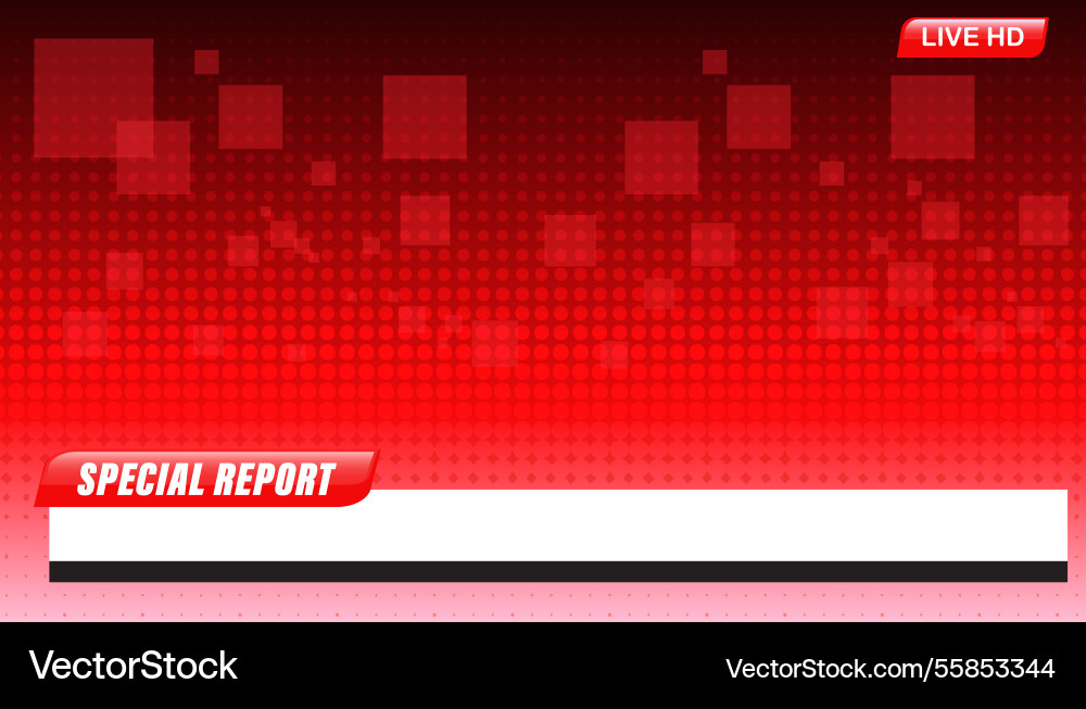 Vibrant red for news broadcasts featuring Vector Image