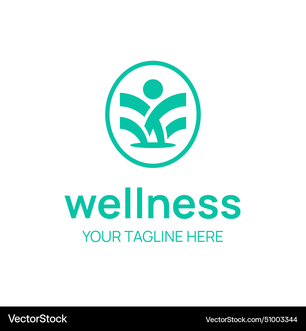 Wellness happy human logo Royalty Free Vector Image