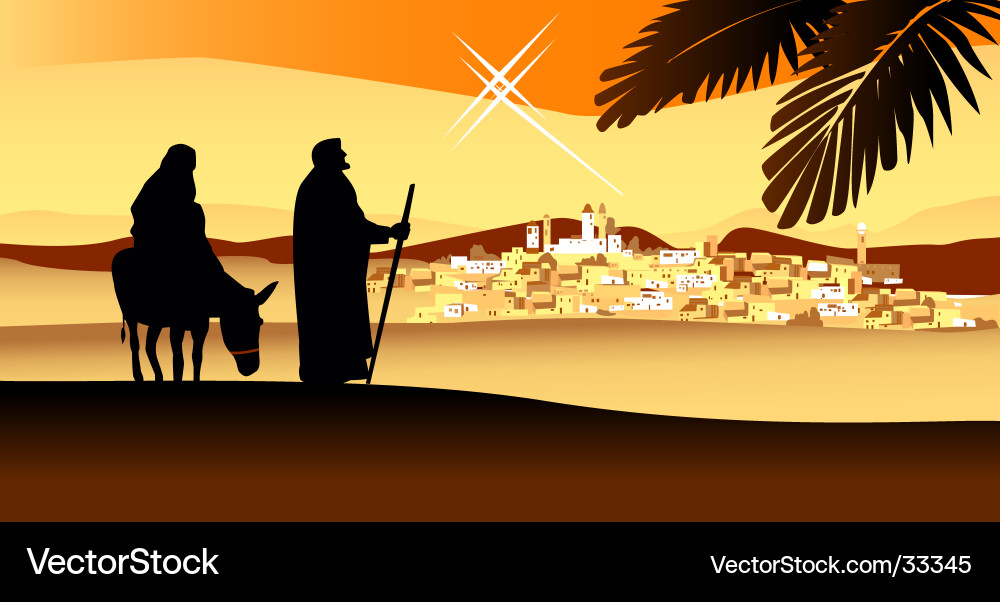 Bethlehem Nativity Scene Royalty Free Vector Image