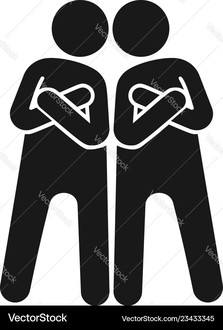 Brotherhood icon simple style Royalty Free Vector Image