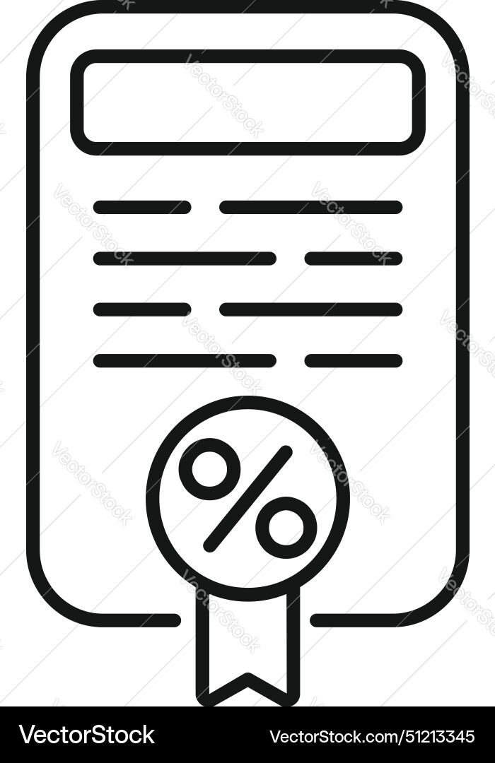 Earn reward paper emblem icon outline Royalty Free Vector