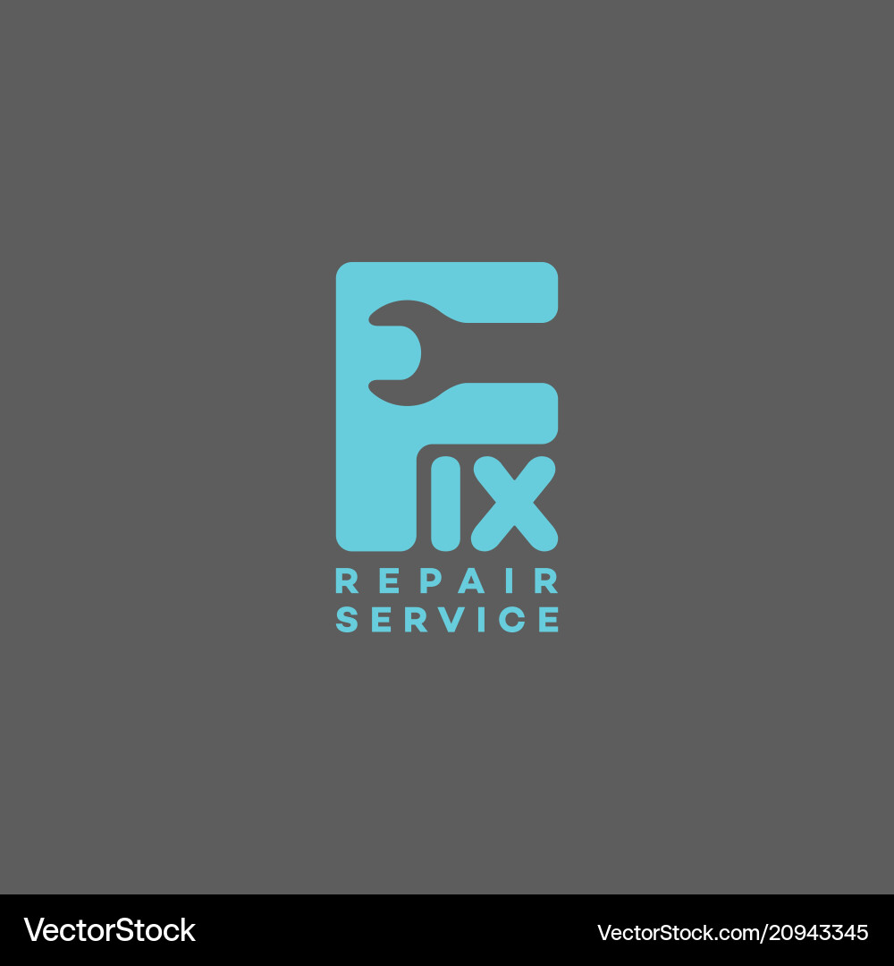 Fix logo Royalty Free Vector Image - VectorStock