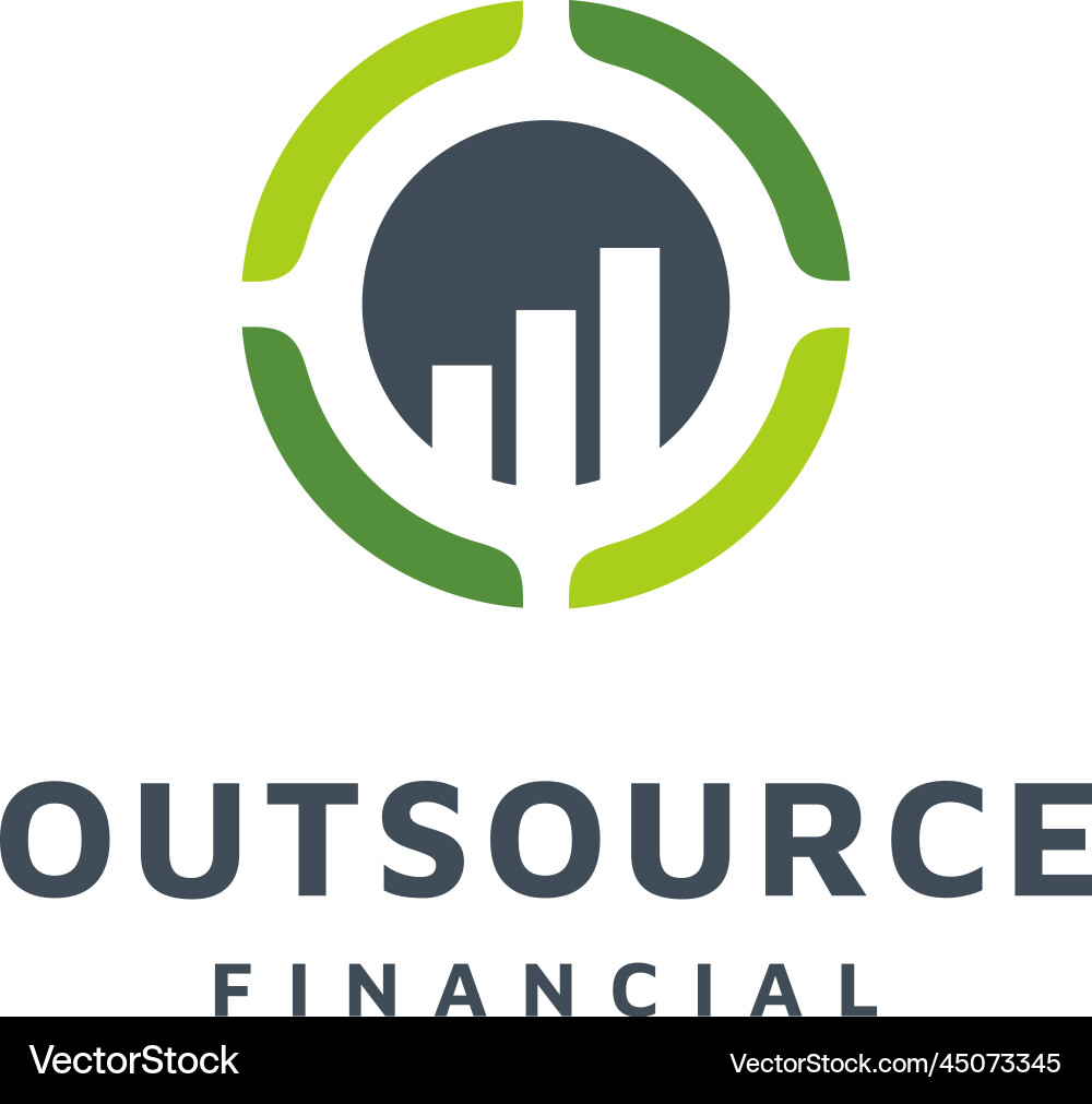 Initial o stats business chart bar diagram logo Vector Image