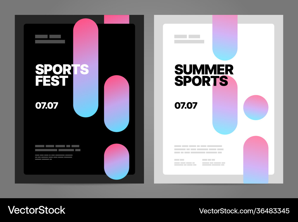 Layout poster template design for sports event Vector Image
