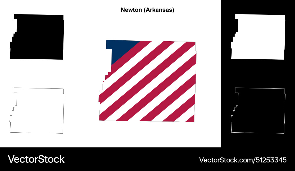 Newton outline map Royalty Free Vector Image - VectorStock