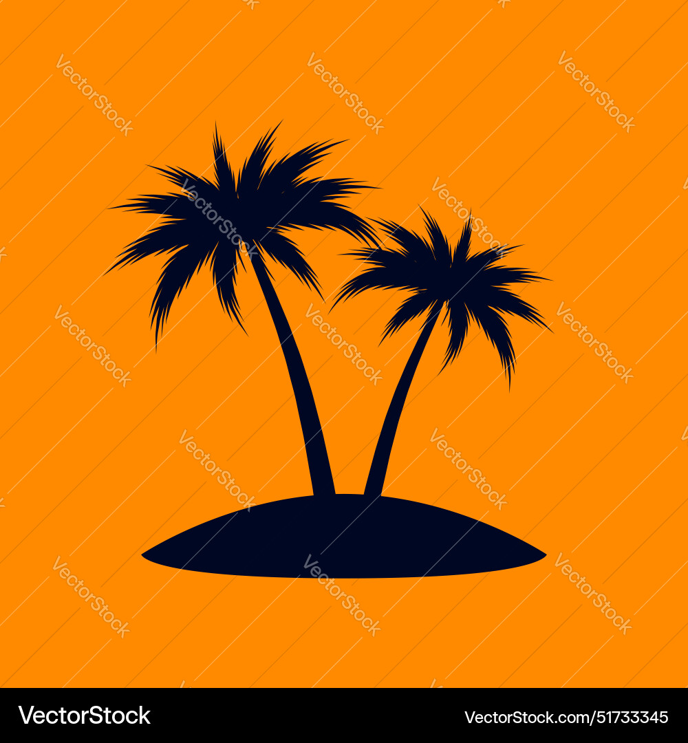 Tropical palm tree Royalty Free Vector Image - VectorStock