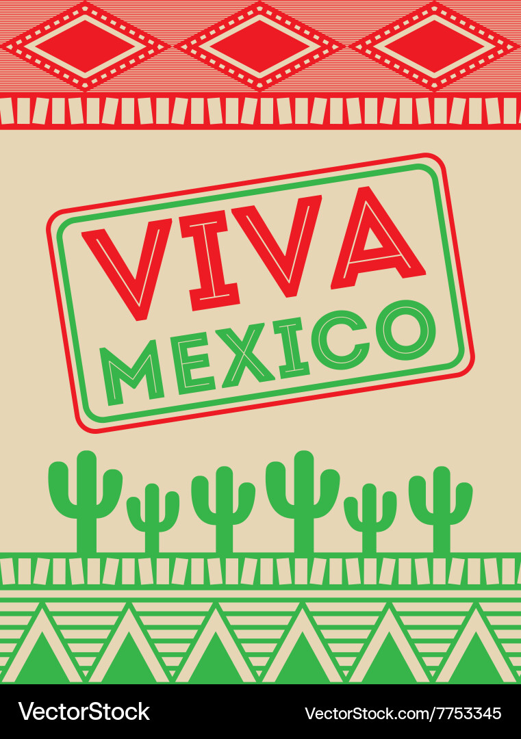 Viva mexico design Royalty Free Vector Image - VectorStock