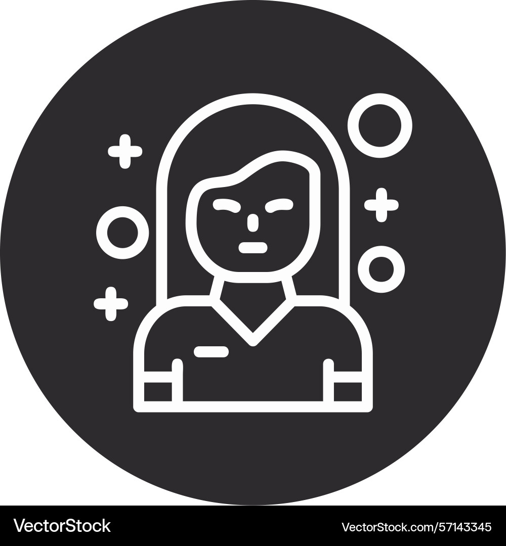 Zeal inverted circle black Royalty Free Vector Image