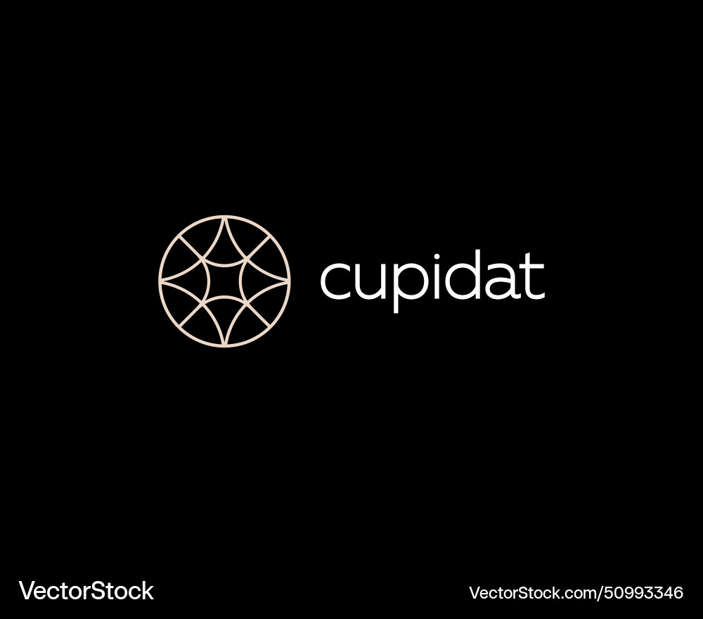 Abstract geometric line logo graceful beauty Vector Image