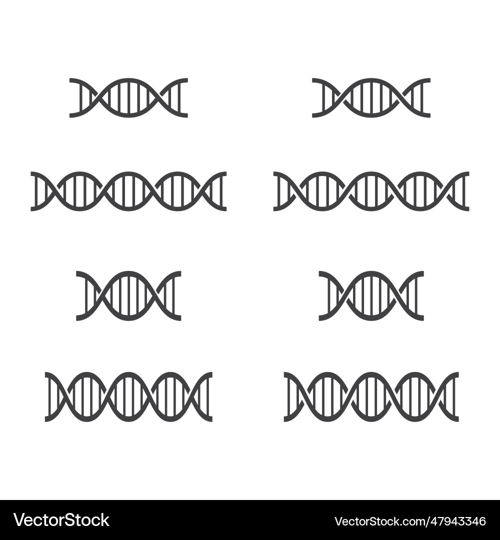 Dna-Symbol genetisches Chromosom isoliert Vektorbild