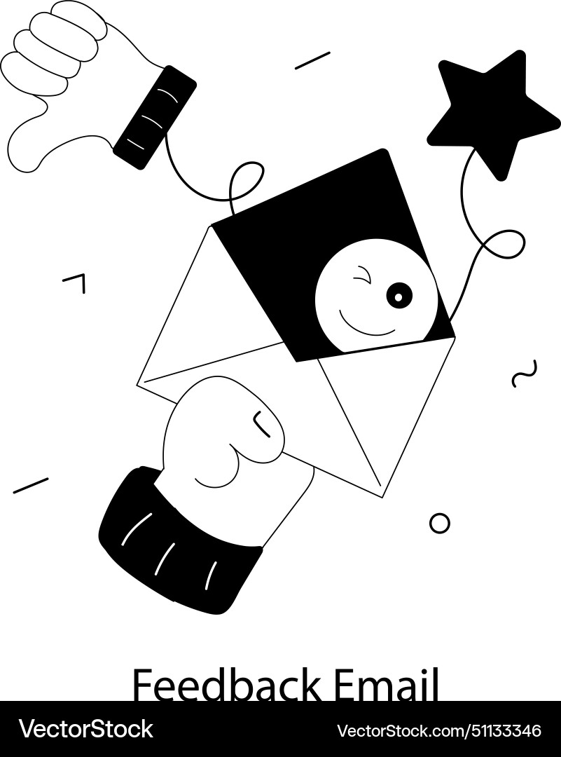 Feedback email Royalty Free Vector Image - VectorStock