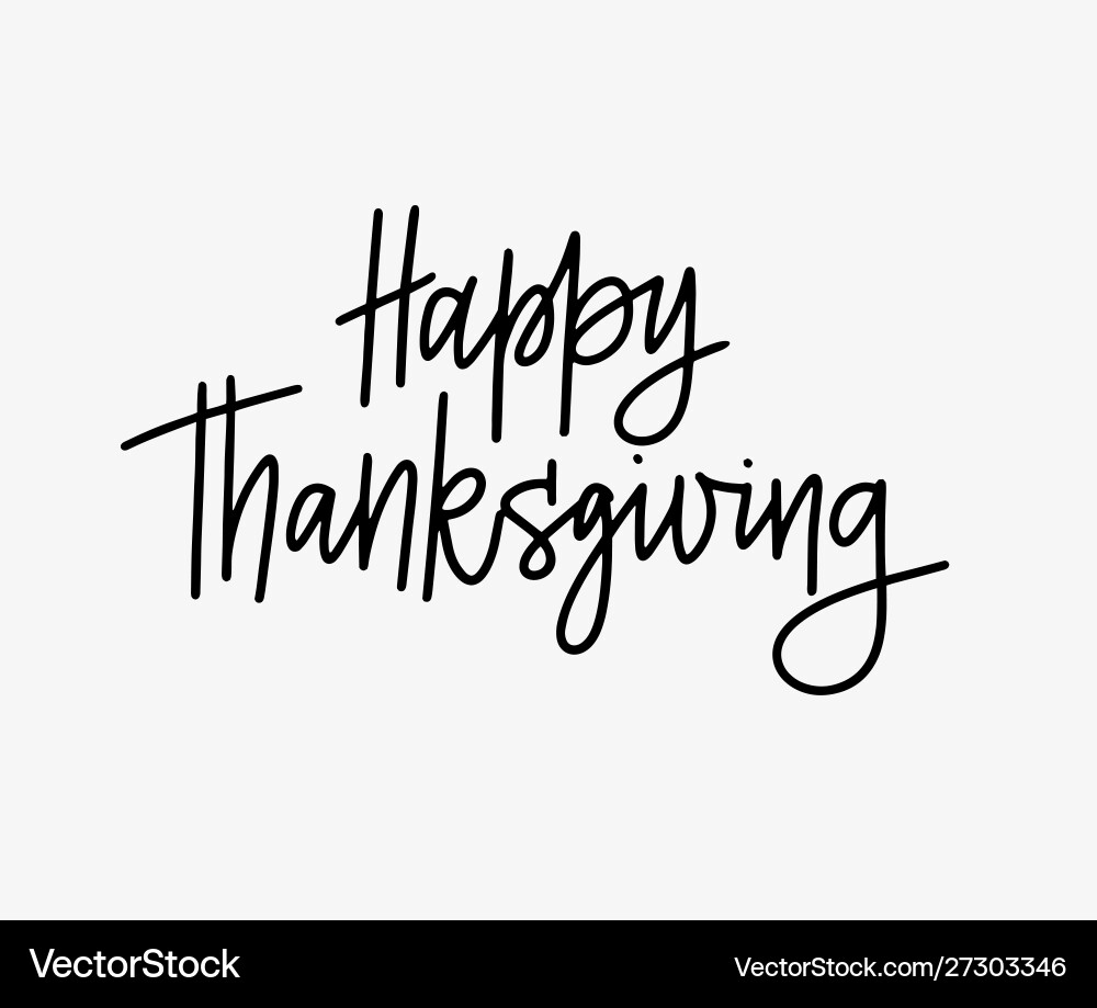 Happy Thanksgiving Typography Royalty Free Vector Image