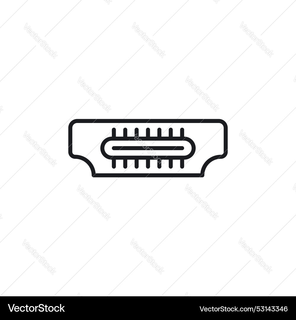 Hdmi cable icon symbol on white background Vector Image