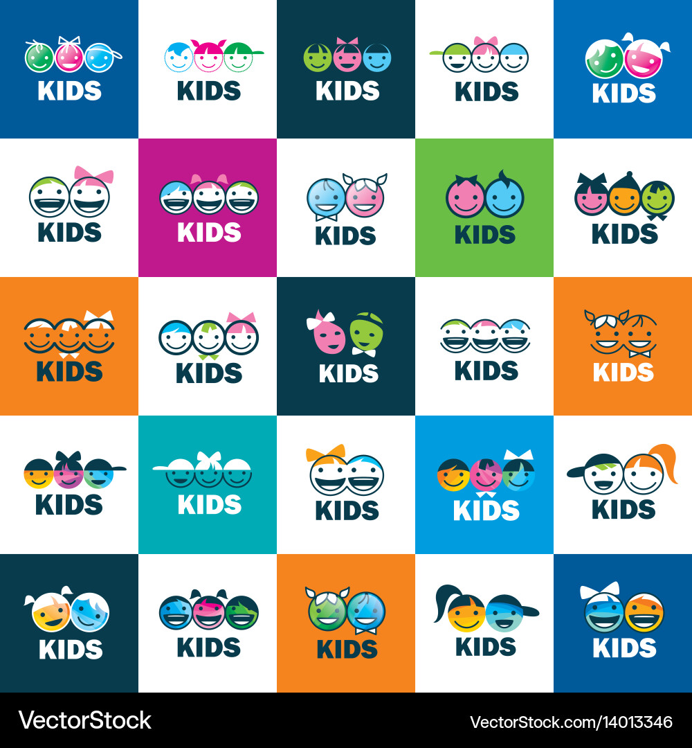 Kids Icon Set - Playful Children Royalty Free Vector Image