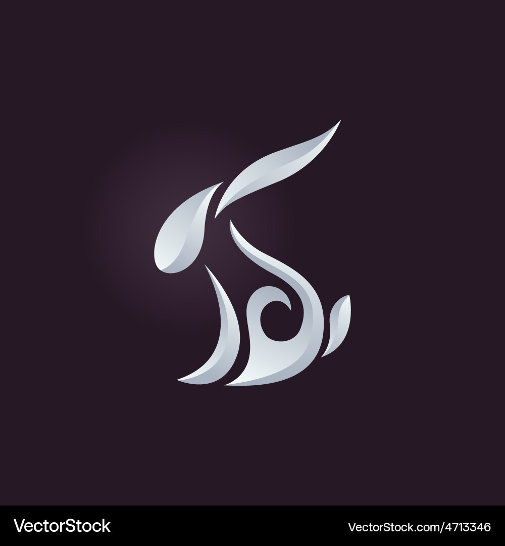 Rabbit logo Royalty Free Vector Image - VectorStock