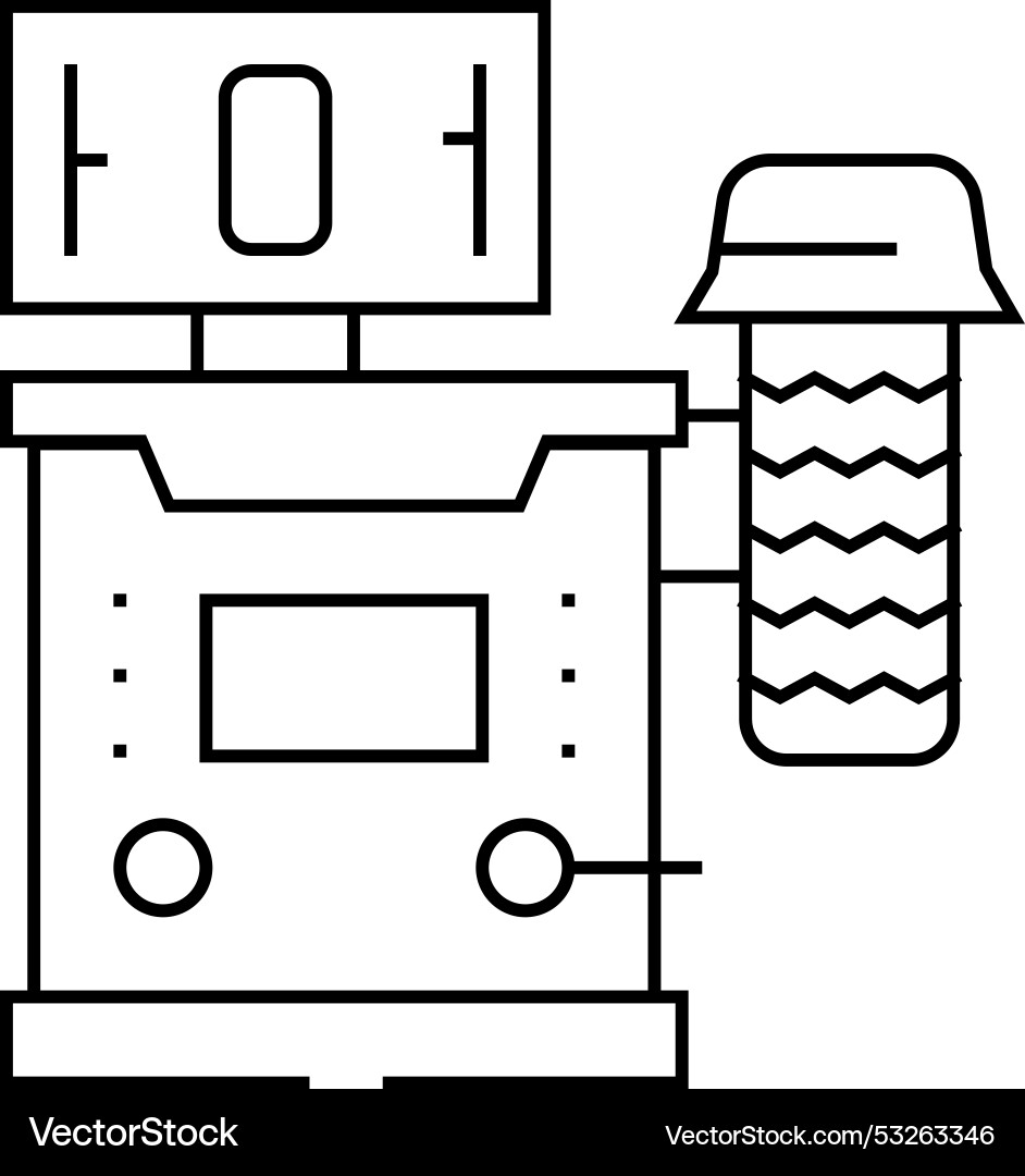 Wheel balancing car mechanic line icon Royalty Free Vector