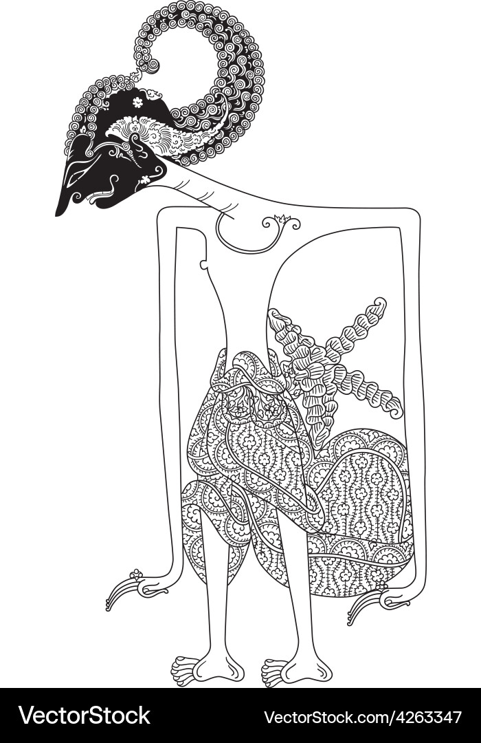 Wayang Arjuna Vector Images (85)