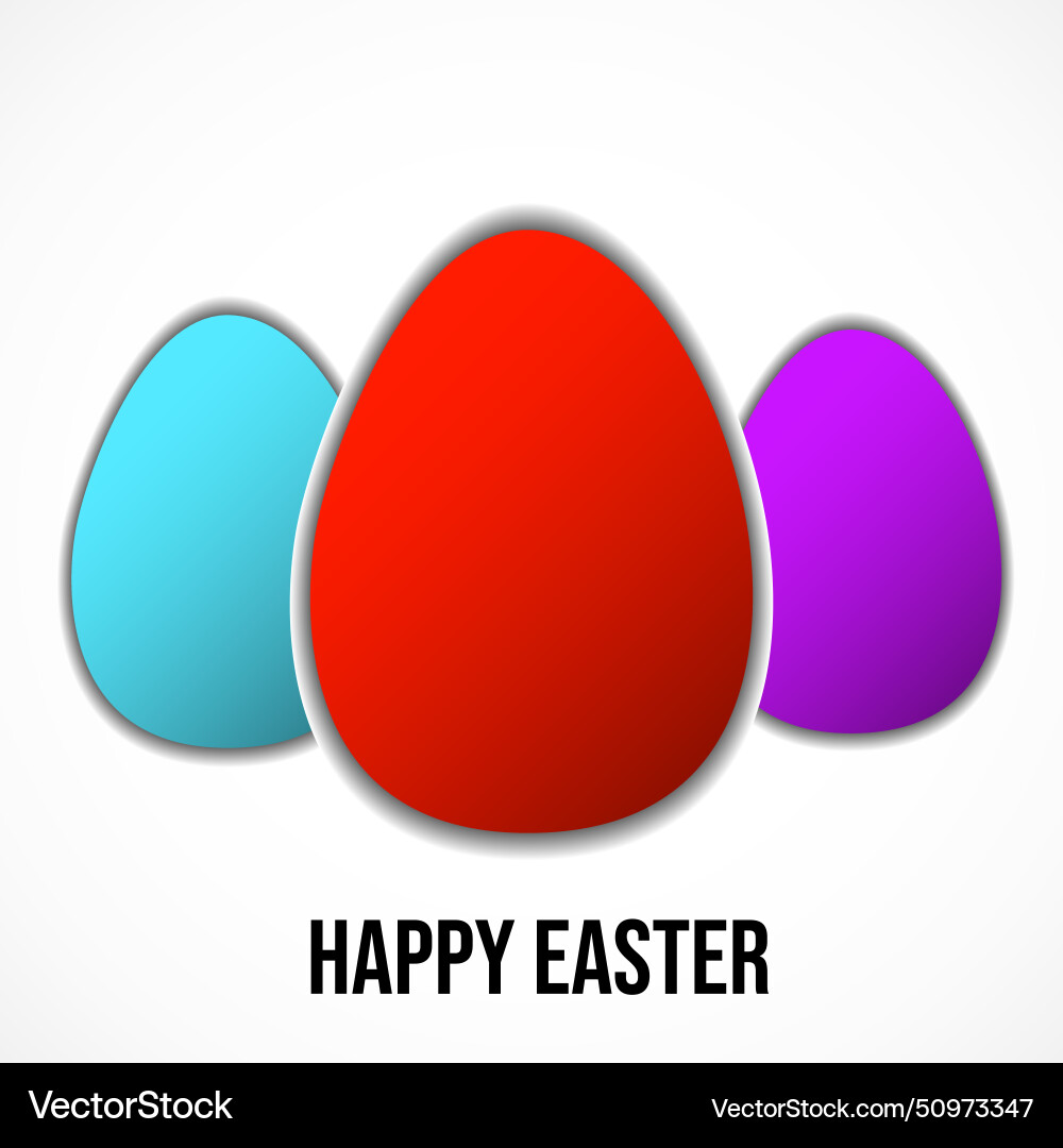 Colorful easter eggs happy Royalty Free Vector Image