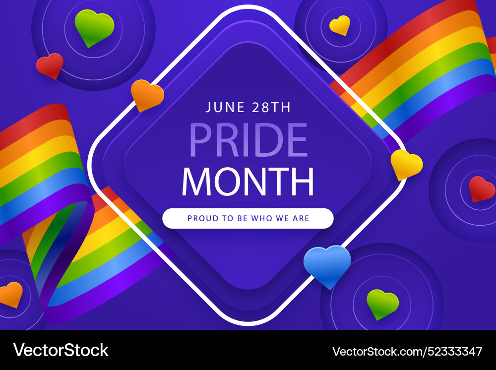 Gradient pride month background Royalty Free Vector Image