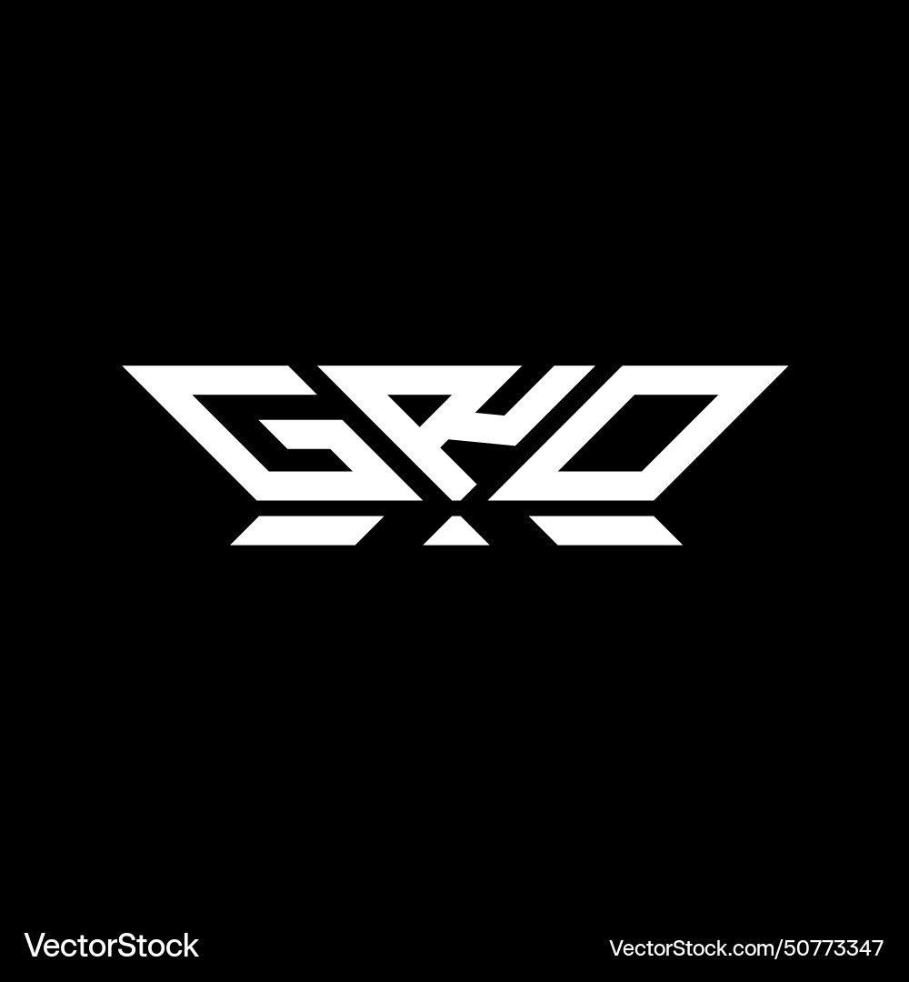 Gro letter logo design simple and modern Vector Image